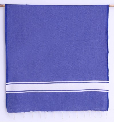 Fouta classique bleu - FOUTA TUNISIA