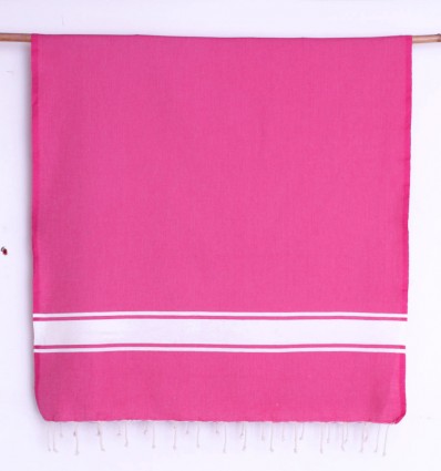 Fouta classique rose fushia - FOUTA TUNISIA