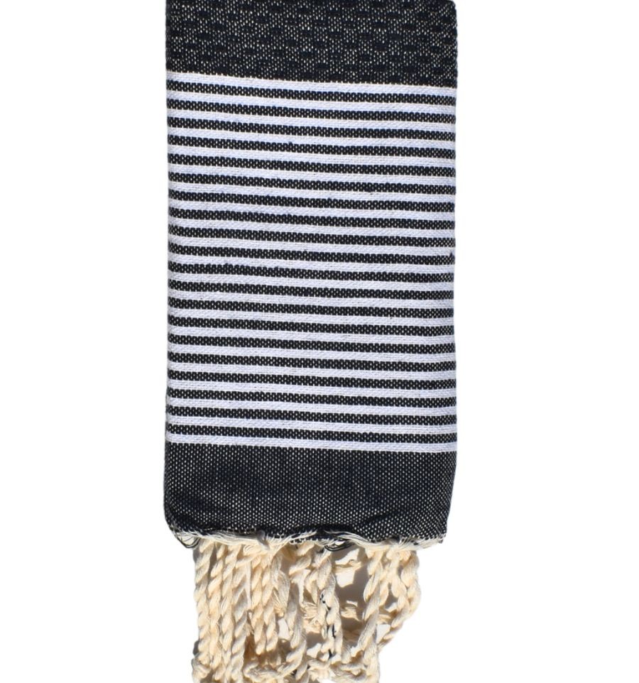 Lot de 10 serviettes de table noir